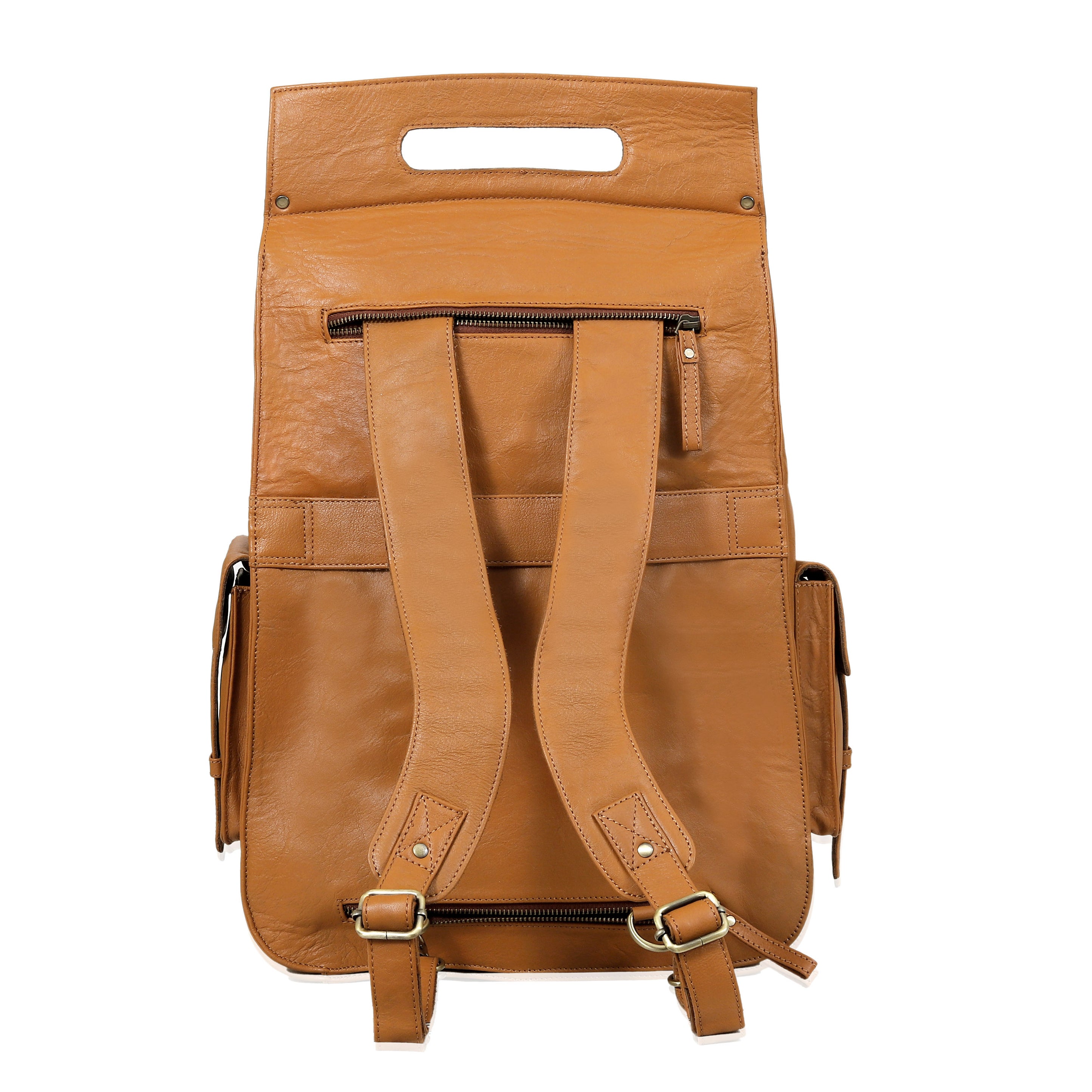 Premium Buffalo Leather Daypack| Leather Laptop Backpack | Saddle ...